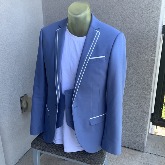 noose & monkey | Suits & Blazers | 3 Piece Baby Blue Noose And Monkey ...